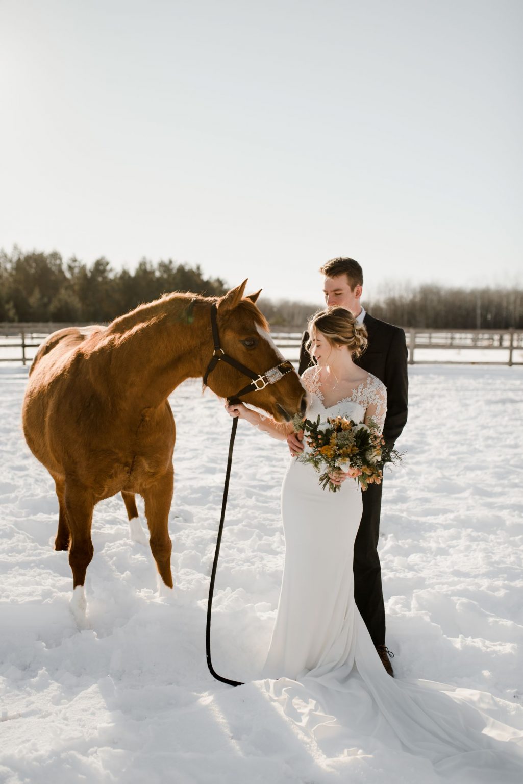 Horse Inspired Canadian Winter Wedding Shoot | Vanessa Renae
