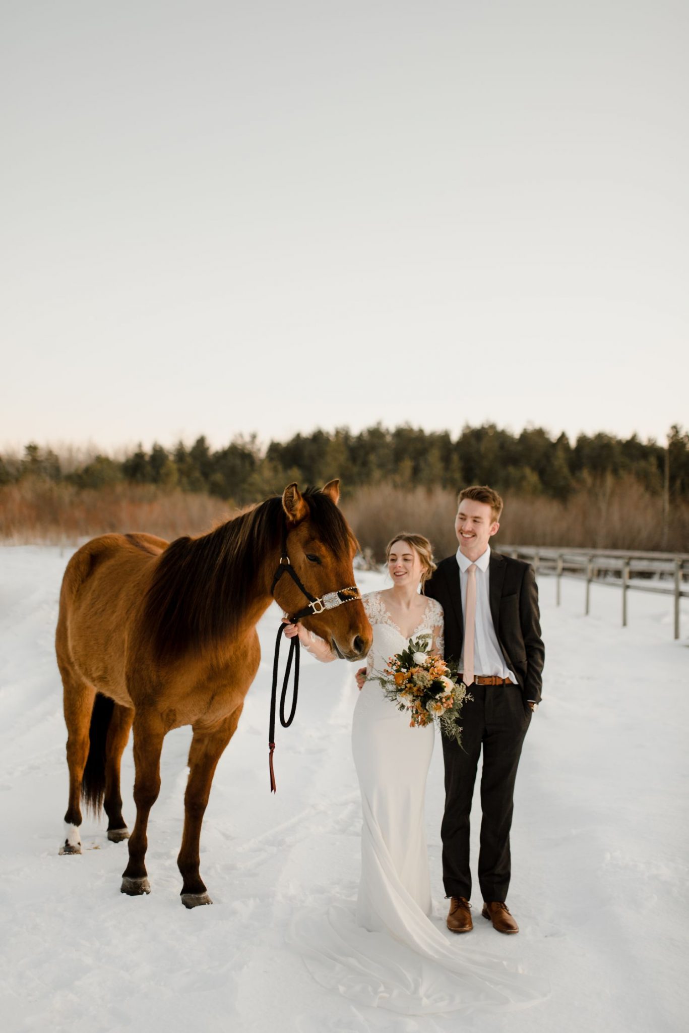 Horse Inspired Canadian Winter Wedding Shoot | Vanessa Renae